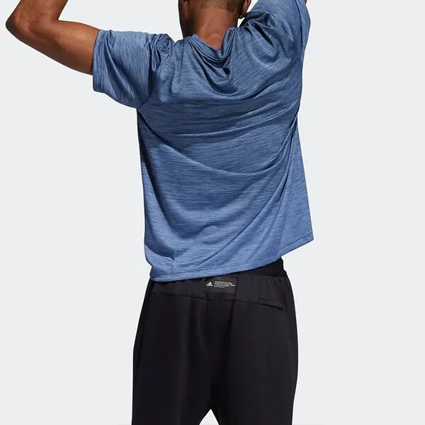 Adidas Gradient Crew-neck Short Sleeve T-shirt - Blue