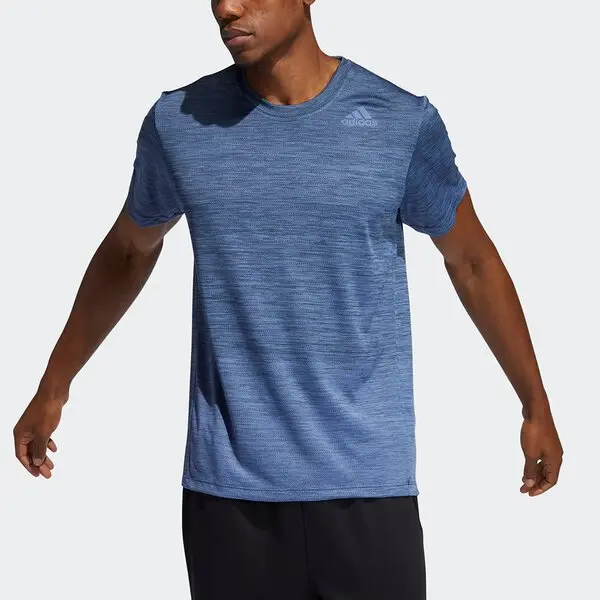 Adidas Gradient Crew-neck Short Sleeve T-shirt - Blue