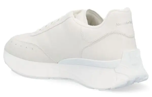 Alexander McQueen Sprint Runner Leather Sneakers - Beige/white