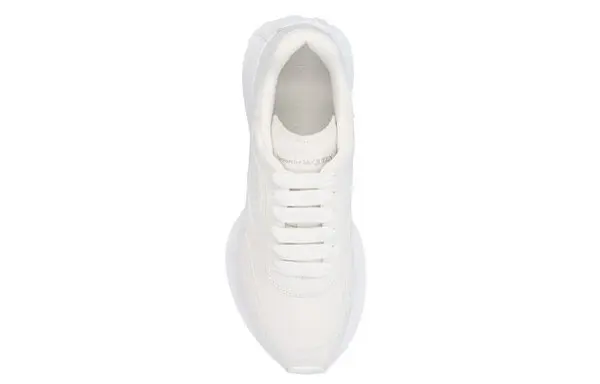 Alexander McQueen Sprint Runner Leather Sneakers - Beige/white