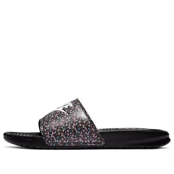 Nike Benassi Jdi Floral Slides - Black
