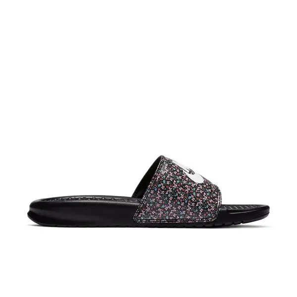 Nike Benassi Jdi Floral Slides - Black