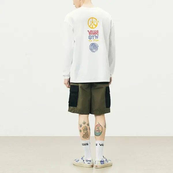 VANS Long Sleeve Printed Crewneck Sweatshirt - White