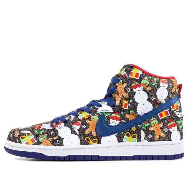 Nike Concepts X Sb Dunk Pro High 'ugly Christmas Sweater' 2017 - Black/blue