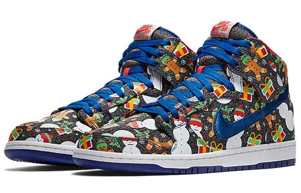 Nike Concepts X Sb Dunk Pro High 'ugly Christmas Sweater' 2017