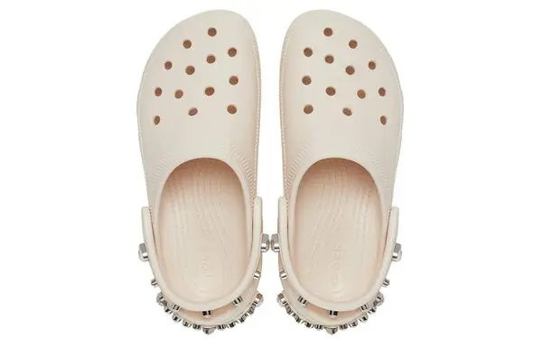 CROCS Classic Platform Tiara Clogs - Beige