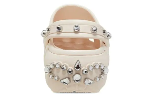 CROCS Classic Platform Tiara Clogs - Beige