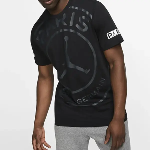 JORDAN Ss20 As J Psg Logo Tee Paris Saint-germain Flying Pattern Short Sleeve