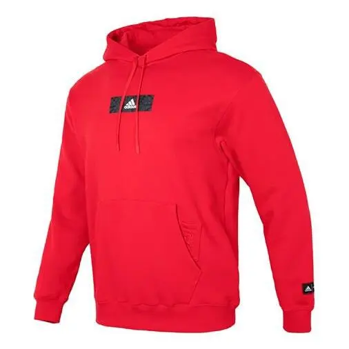 Adidas Gfx Hood Logo Hoodie - Red