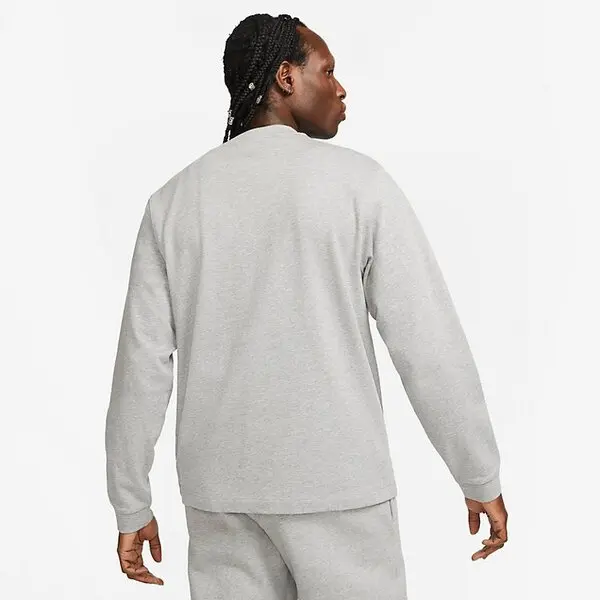 Nike Solo Swoosh Crew Sweatshirt 'light Grey - Light Grey/white