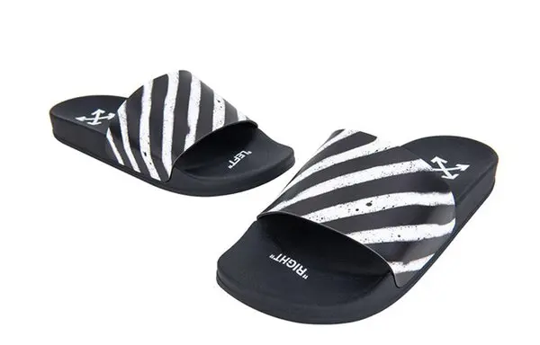 Off-White Graffiti Print Slides
