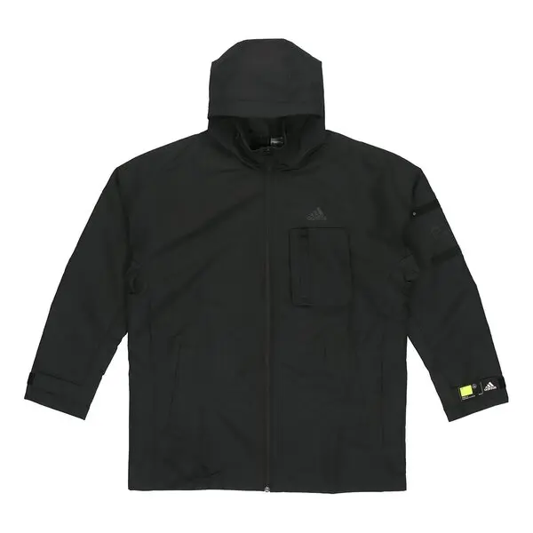Adidas Th Jkt Wv Cstm Woven Hooded Jacket - Black