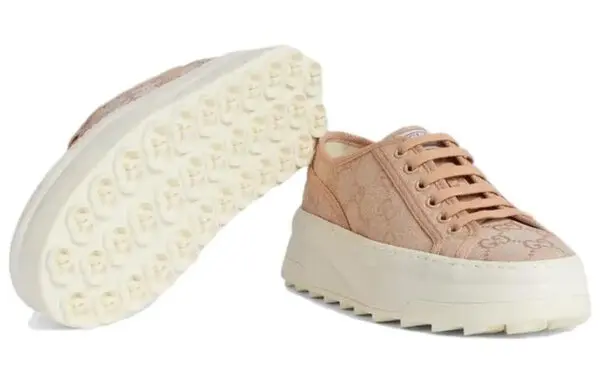 Gucci Gg Canvas Platform Sneakers - Neutral