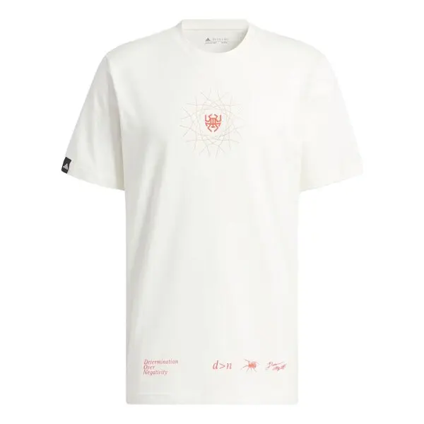 Adidas Donovan Mitchell Graphic T-shirt 'white Pink - White/pink