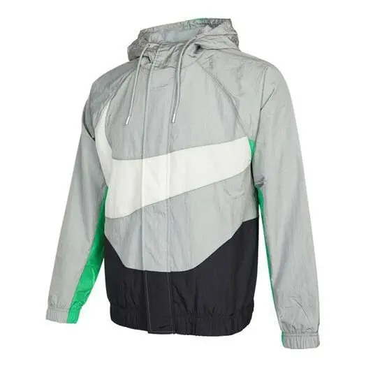 Nike Swoosh Hooded Woven Jacket - Grey