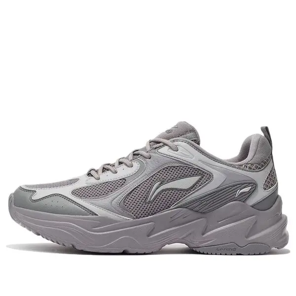 LI-NING Dark" Lace Up Sneakers - Grey