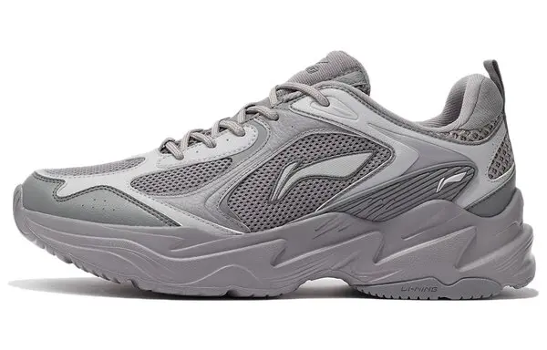 LI-NING Dark" Lace Up Sneakers - Grey