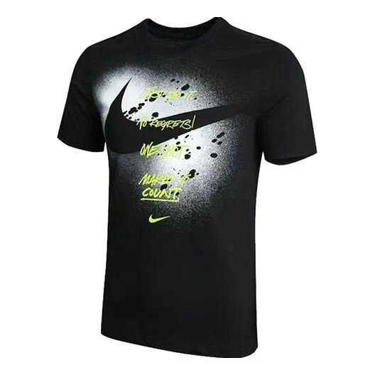 Nike Graphic Print Crewneck T-shirt - Black