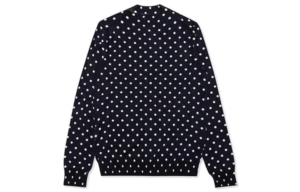 Play Comme Des Garcon Polka Dot Cardigan - Navy