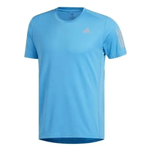 Adidas Own The Run Sports Short Sleeve Tee - Blue