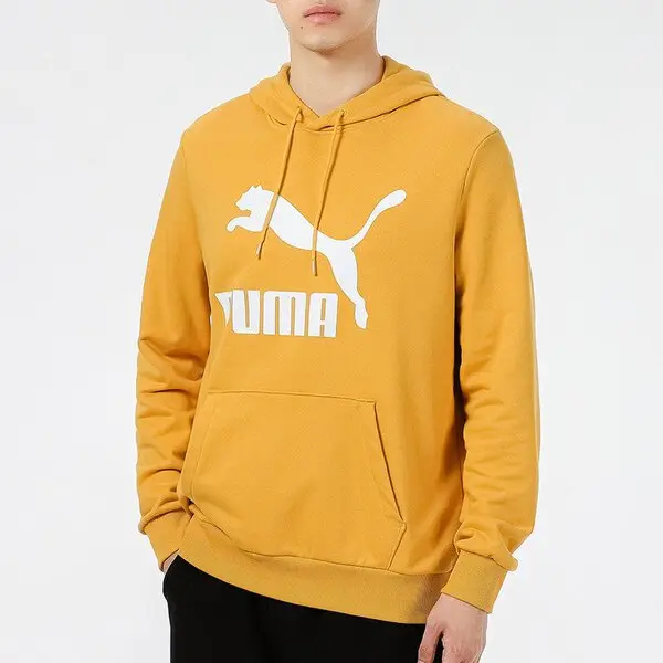 PUMA Classics Logo Printing Pullover Sports Hoodie