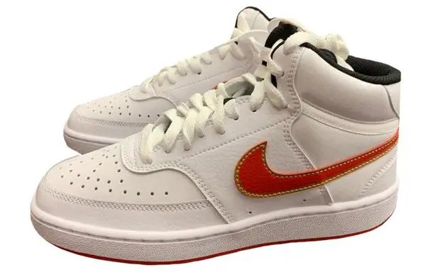 Nike Court Vision Mid Sneakers - White/red