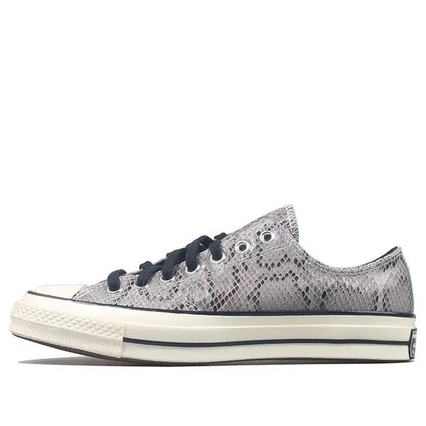 CONVERSE Chuck 70 Low Top Sneakers With Snakeskin Detailing - Grey