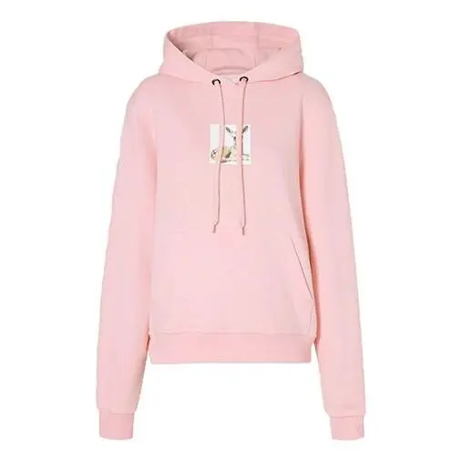 Burberry Deer Print Cotton Hoodie - Pinkred