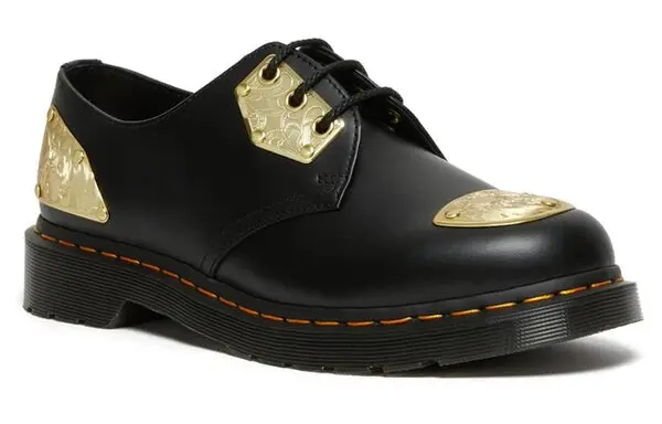 Dr. Martens 1461 "king Nerd" Oxford Shoes With Gold Tone Embellishments