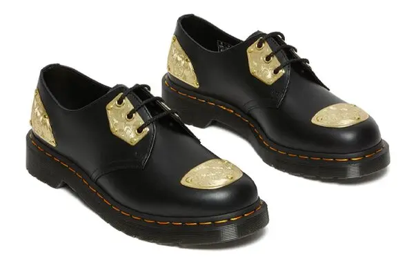 Dr. Martens 1461 "king Nerd" Oxford Shoes With Gold Tone Embellishments