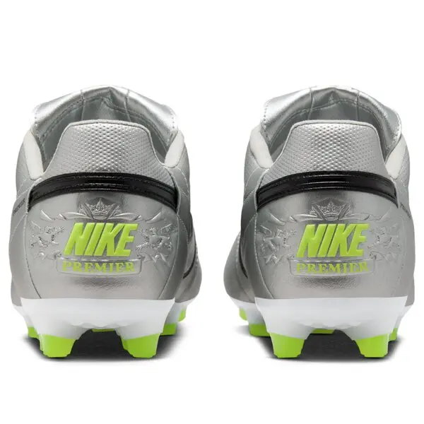 Nike Premier 3 Fg Metallic Silver Football Boots - Metallic Silver/volt/black