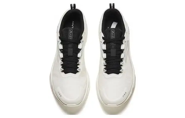 ANTA Athletic Lace-up Running Sneakers - White/grey/pink
