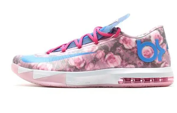 Nike Kd Vi Supreme 'aunt Pearl' Floral Sneakers - Pink/blue