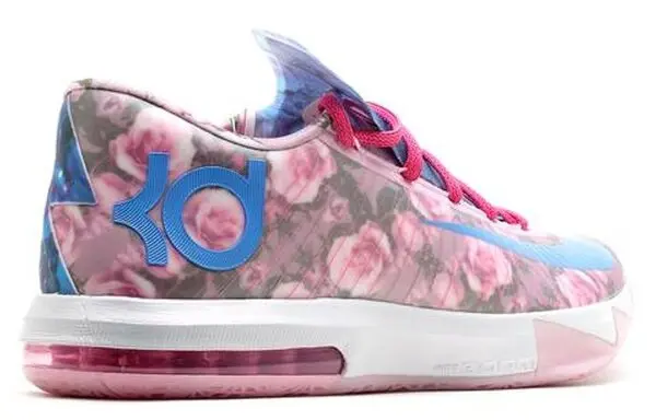 Nike Kd Vi Supreme 'aunt Pearl' Floral Sneakers - Pink/blue