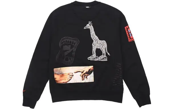 Nike Nsw 3m Reflective Graffiti Pullover - Black