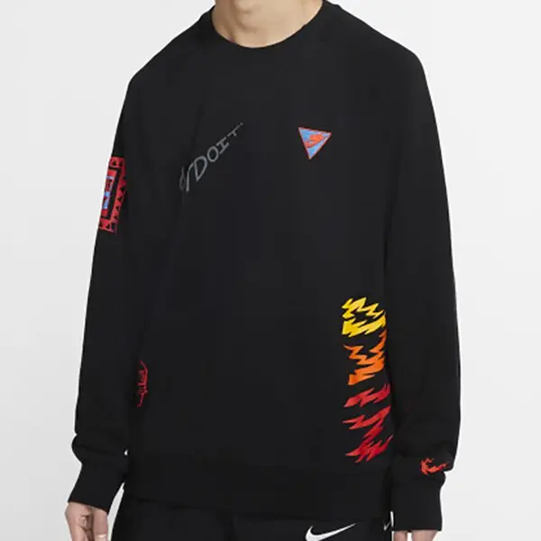 Nike Nsw 3m Reflective Graffiti Pullover - Black
