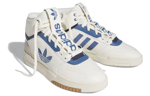 Adidas Originals Drop Step High Top Sneakers - White/blue