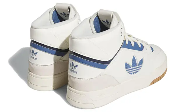 Adidas Originals Drop Step High Top Sneakers - White/blue