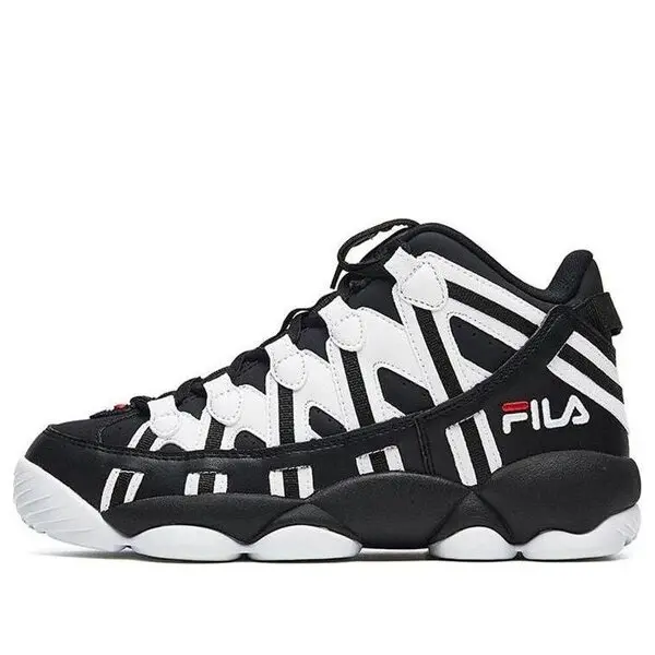 FILA Spaghetti Mid Top Lace-up Casual Sneakers - Black/white