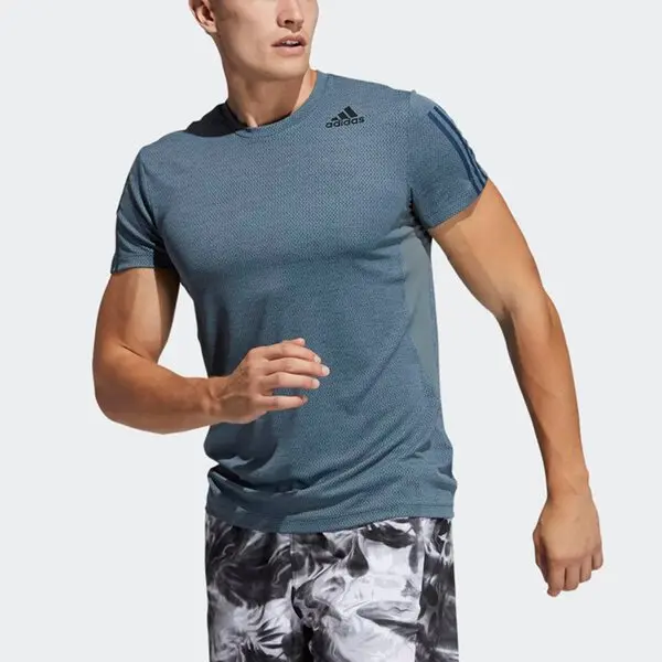 Adidas Hrdy 3s Tee Short Sleeve Performance T-shirt - Blue