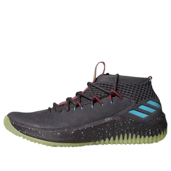 Adidas Dame 4 "glow In The Park" Mid-top Basketball Sneakers - Black