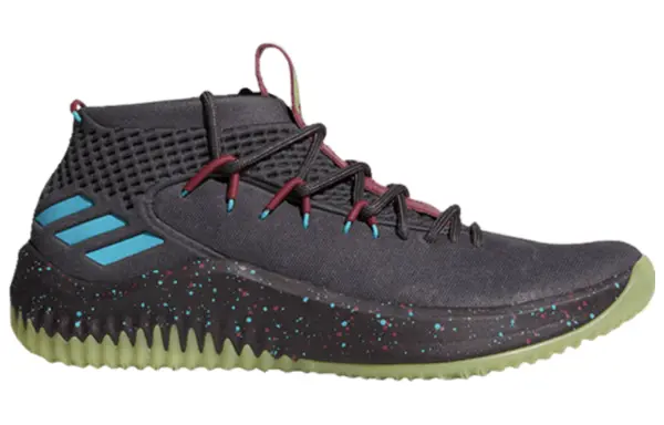 Adidas Dame 4 "glow In The Park" Mid-top Basketball Sneakers - Black