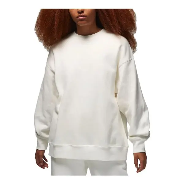 JORDAN Air Flight Fleece Crewneck Sweatshirt - White