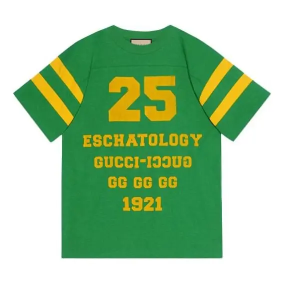 Gucci Ss21 1921 Series Alphabet Print Casual Short Sleeve - Green