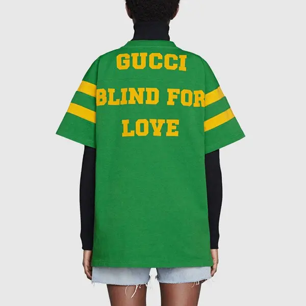 Gucci Ss21 1921 Series Alphabet Print Casual Short Sleeve - Green