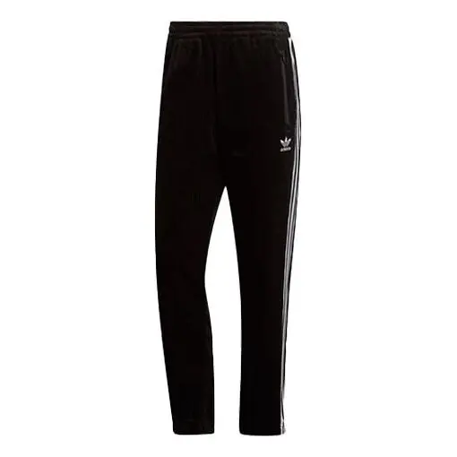 Adidas Originals Cord Bb Tp Retro Corduroy Stripe Casual Sports Long Pants - Black