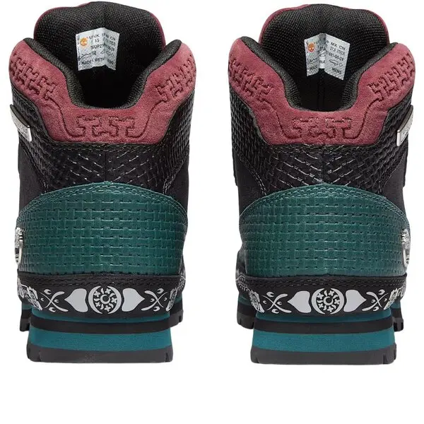 Timberland Euro Hiker Mid Boots - Teal/black/red
