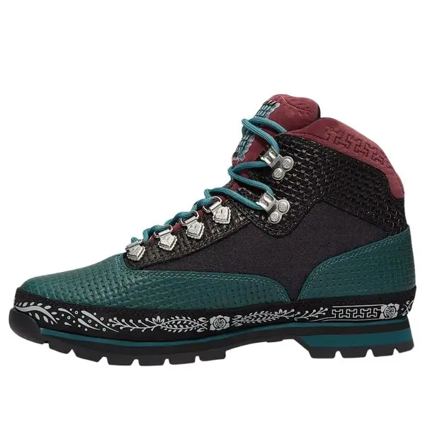 Timberland Euro Hiker Mid Boots - Teal/black/red