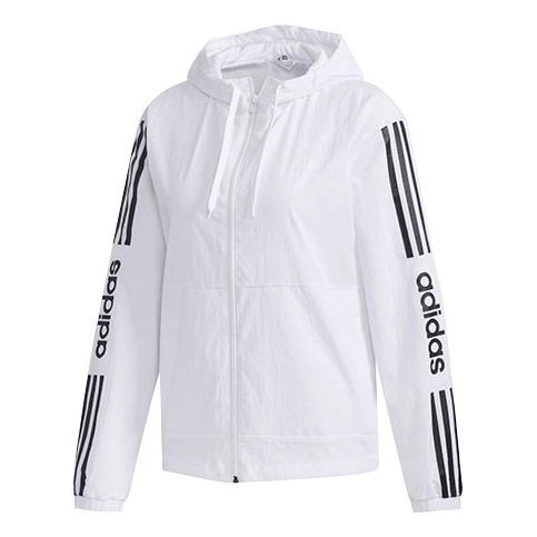 Adidas Neo Hooded Jacket With Striped Sleeves