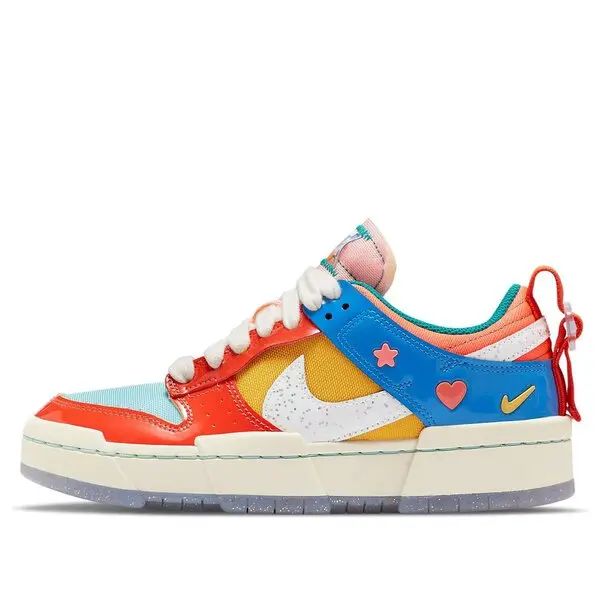 Nike Dunk Low Disrupt Sneakers - Orange/blue/red